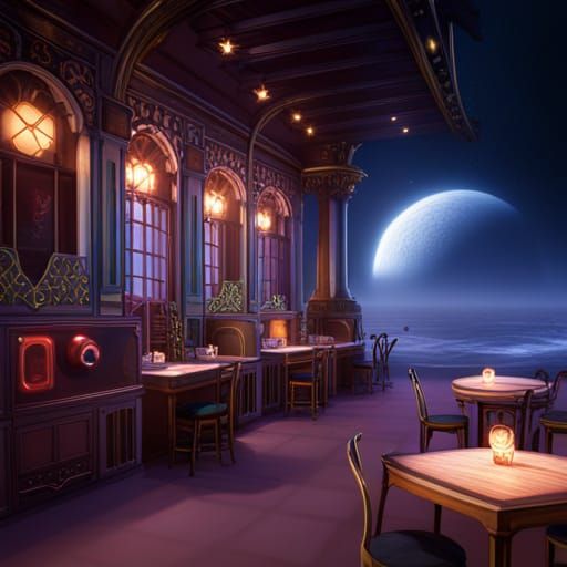 Night Cafe somewhere else - AI Generated Artwork - NightCafe Creator