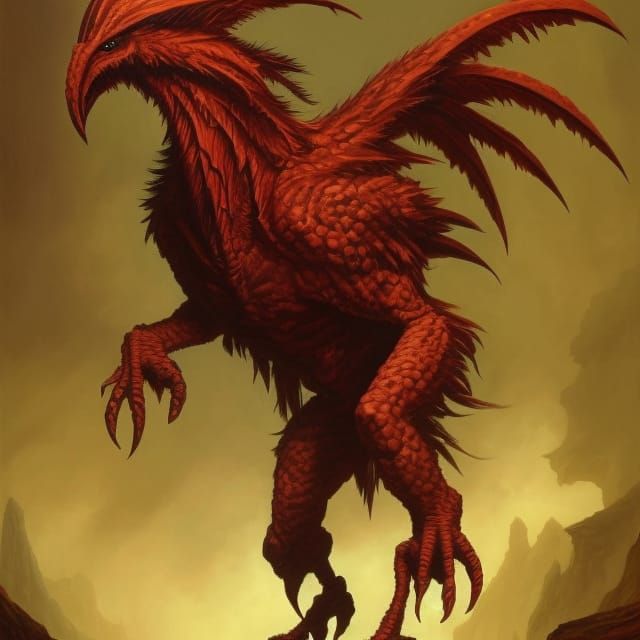 Undead mutant zombie ROOSTER whose crowing signifies the dawn of Hell ...