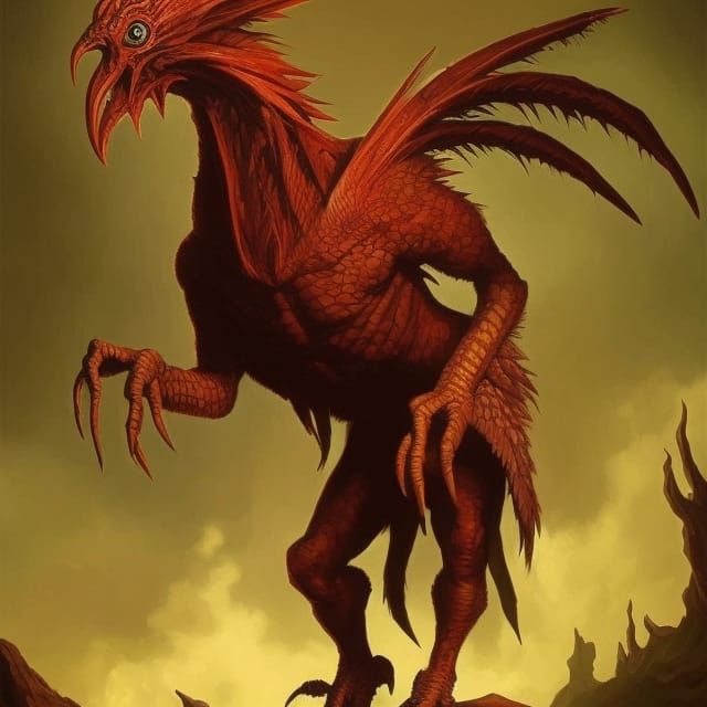 Undead mutant zombie ROOSTER whose crowing signifies the dawn of Hell ...