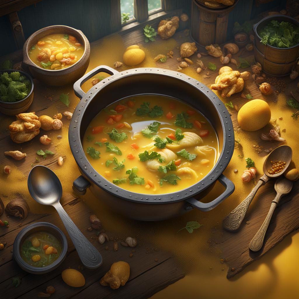 Chicken soup for the soul 💛 - AI Generated Artwork - NightCafe Creator