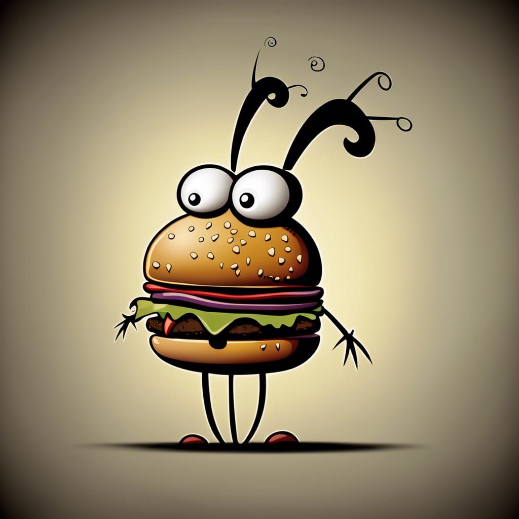 Hamburger creature - AI Generated Artwork - NightCafe Creator
