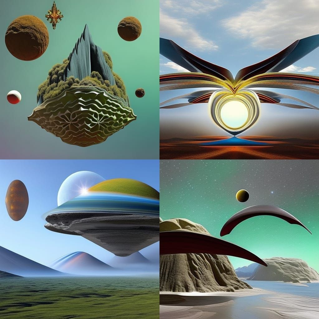 Surreal, absurdist interpretations of obscure alien worlds. Dimensional ...