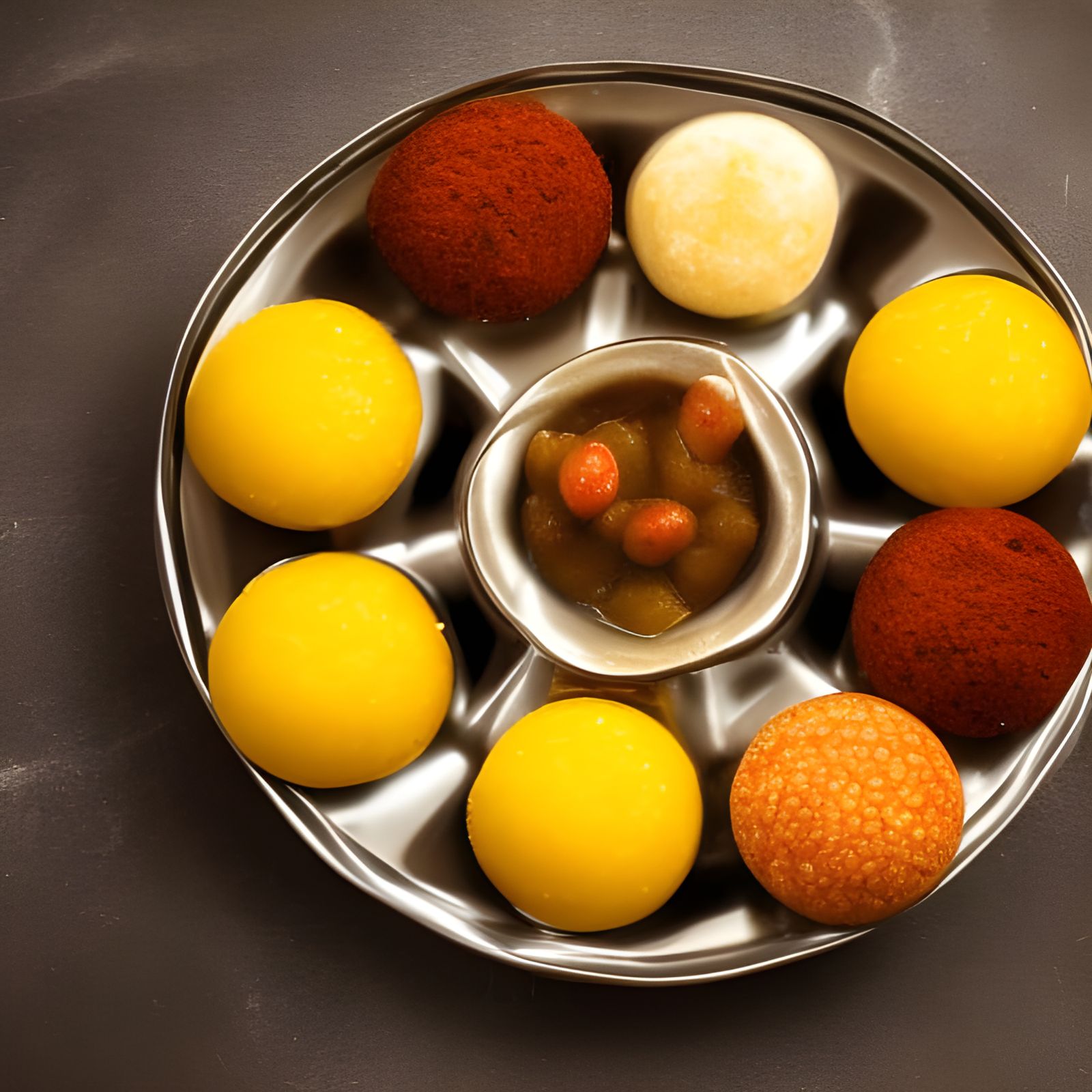delicious indian Sweet dishes Rasgulla and Laddu - AI Generated Artwork ...