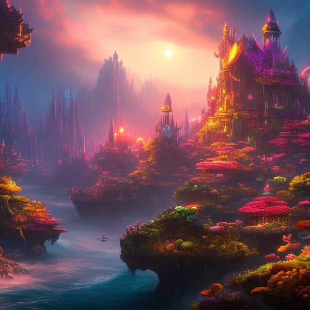 Fantasy kingdom - AI Generated Artwork - NightCafe Creator