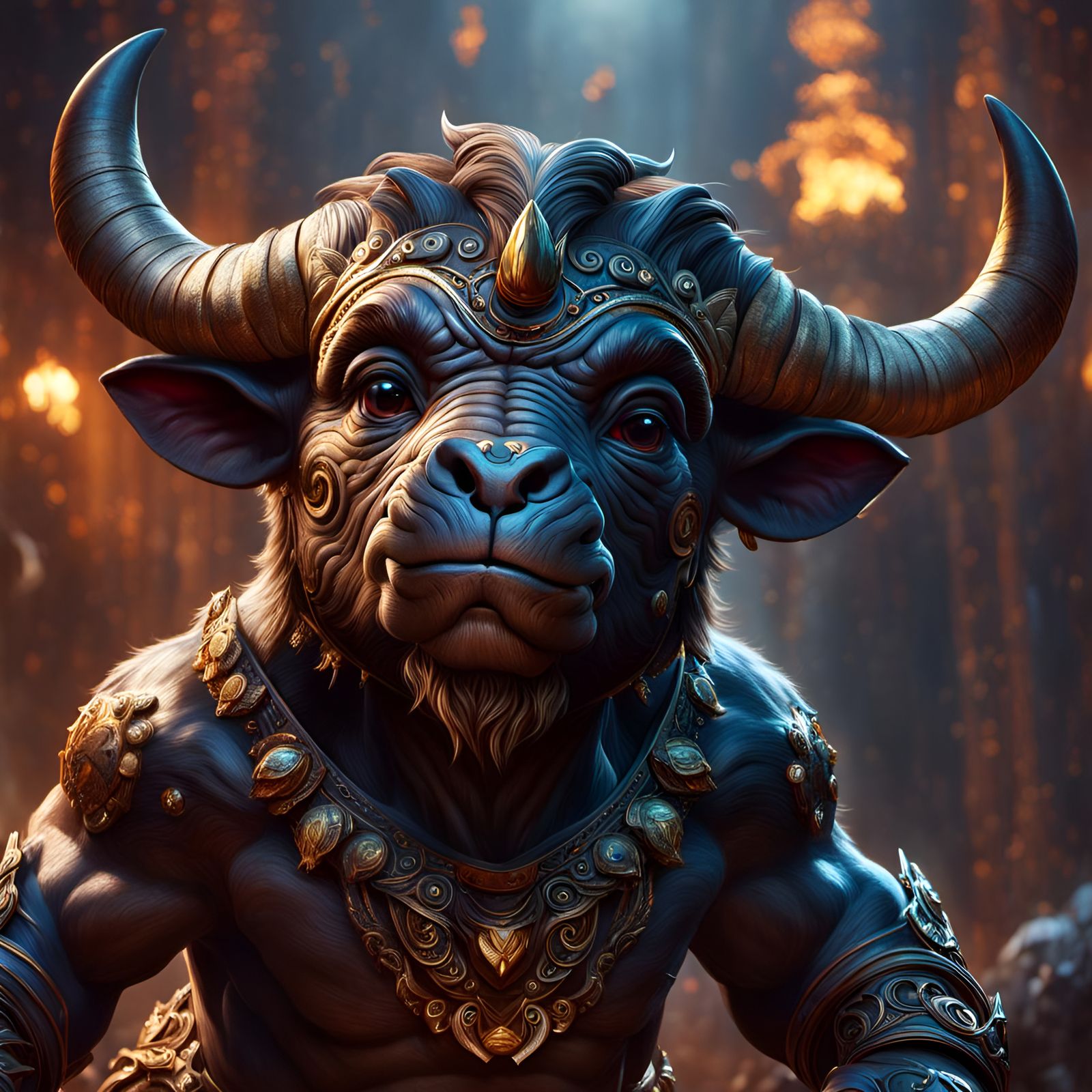 Baby Minotaur - AI Generated Artwork - NightCafe Creator