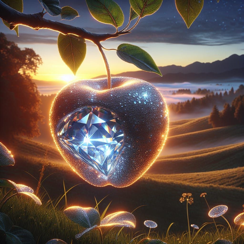 Diamond Apple - AI Generated Artwork - NightCafe Creator