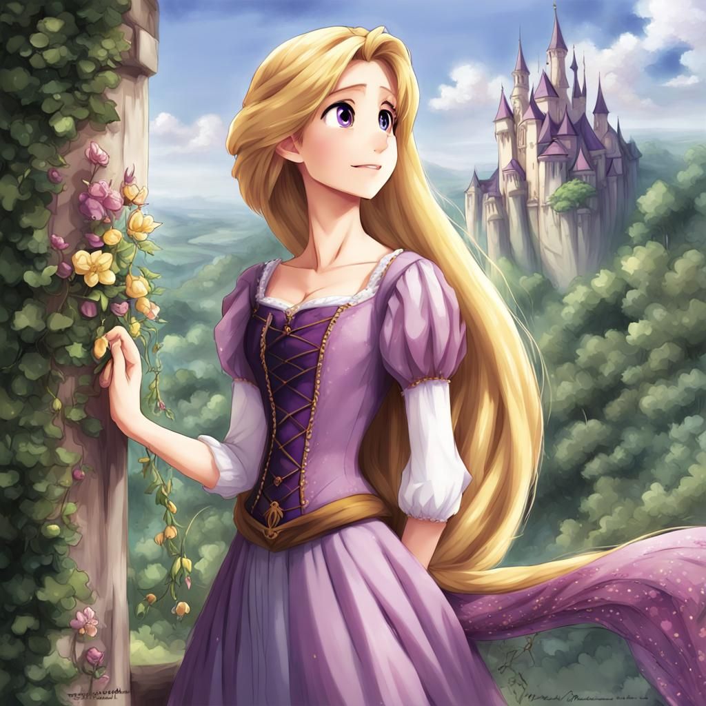 Rapunzel from Tangled. - AI Generated Artwork - NightCafe Creator