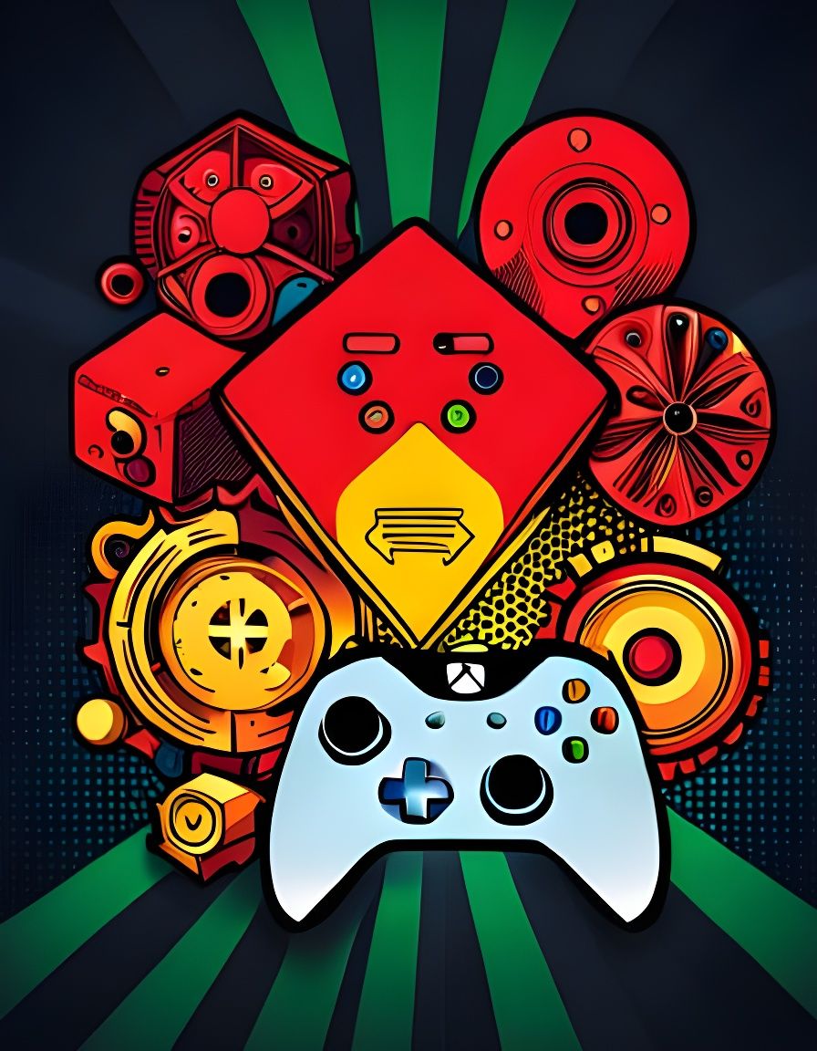 Xbox controller Danger!, #91AE78 #D1860B #513D2E #E2C61A #EE621D ...