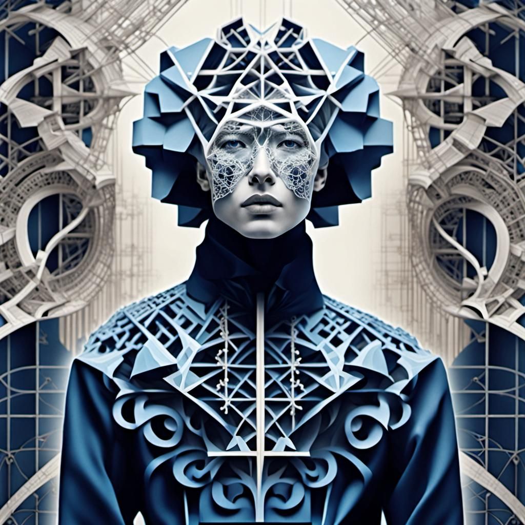 Math Art, mathematicians visualizing complex math formulas, with hidden ...