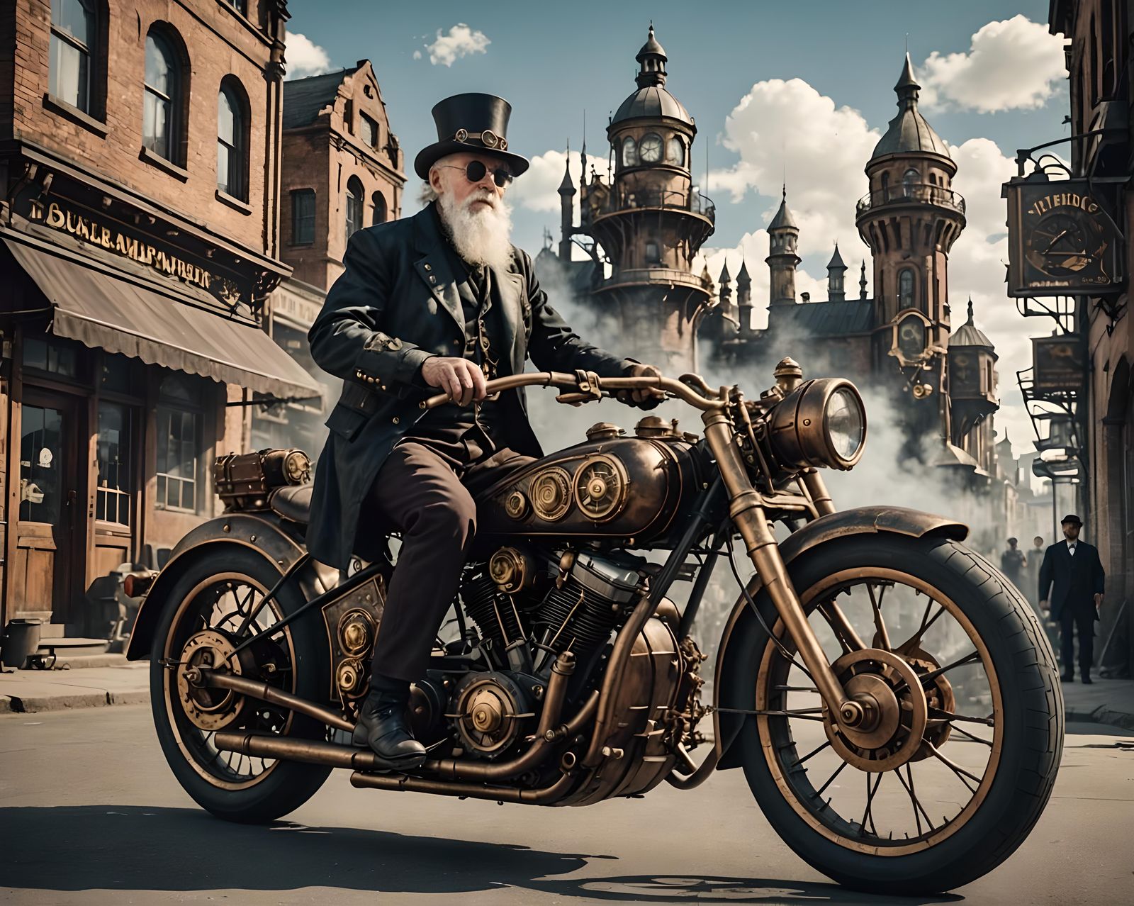 Steampunk Racer - AI Generated Artwork - NightCafe Creator