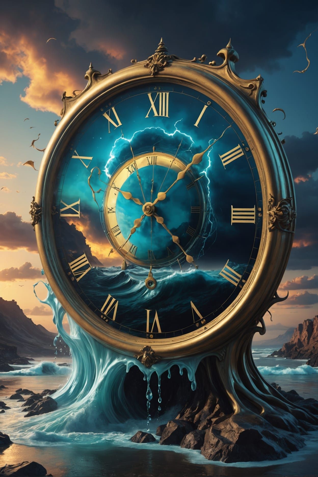 Time flows - AI Generated Artwork - NightCafe Creator