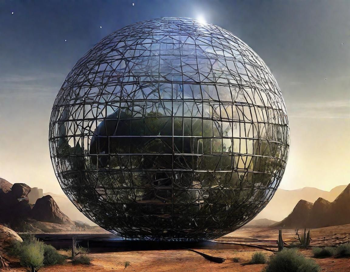 Toxic Polution Dyson Spheres - AI Generated Artwork - NightCafe Creator