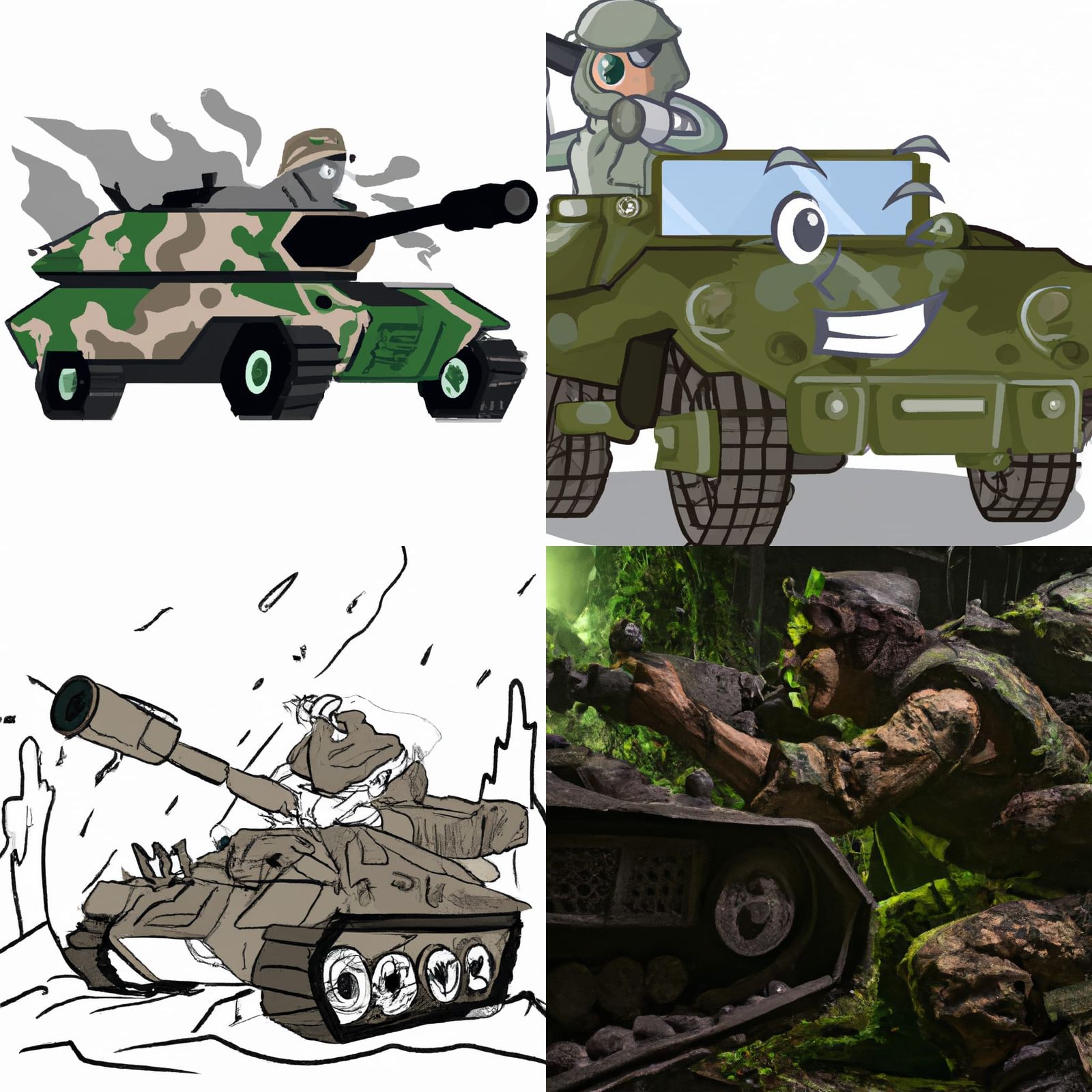 Werewolf solider firing a gun at a tank - AI Generated Artwork ...