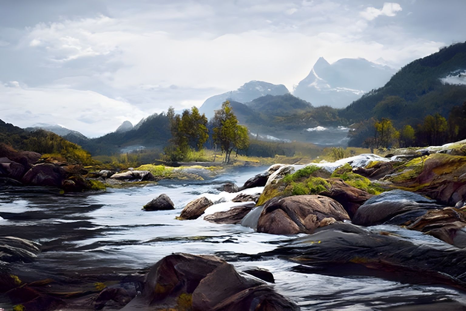 Norwegian flow. - AI Generated Artwork - NightCafe Creator