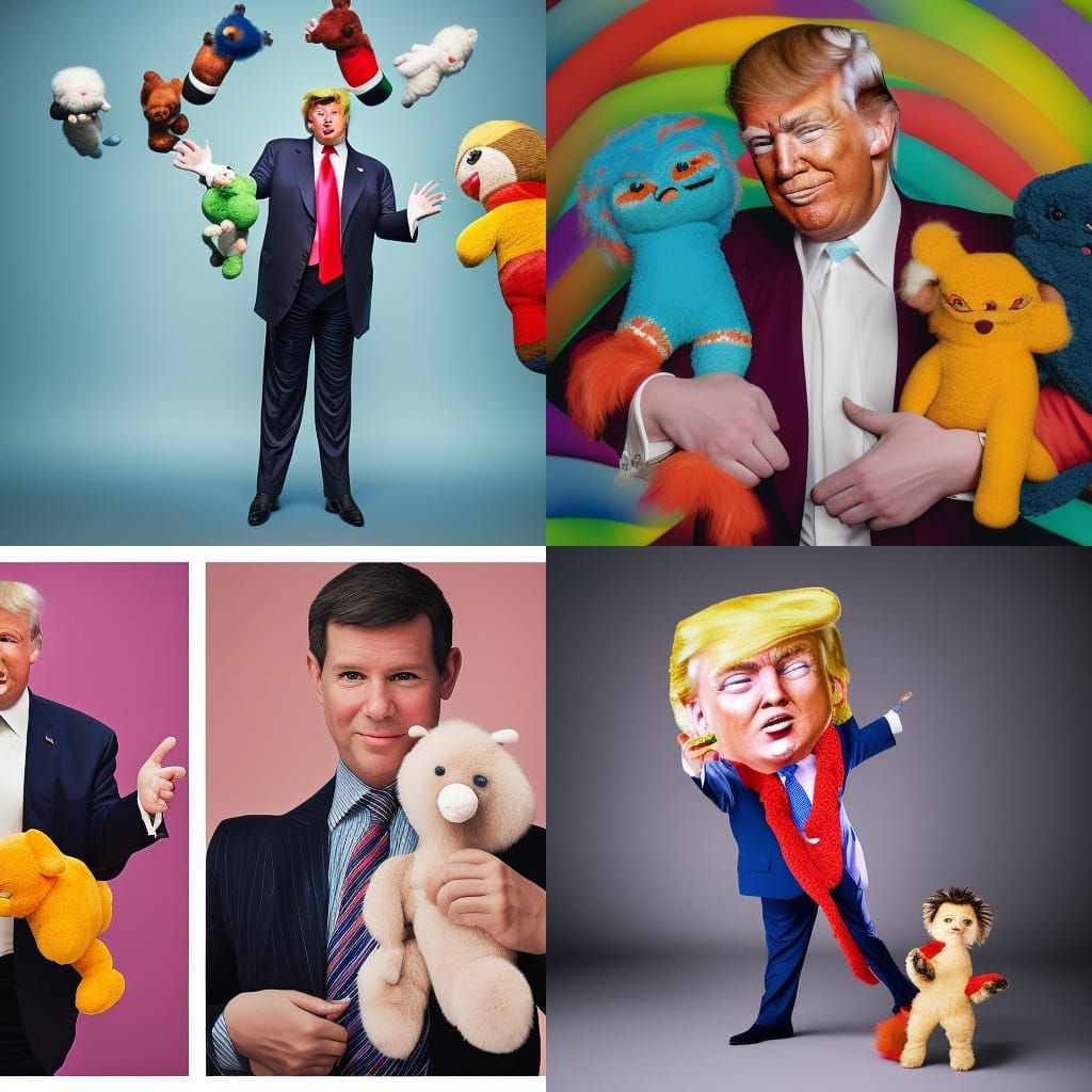 Donald Trump is happy - AI Generated Artwork - NightCafe Creator