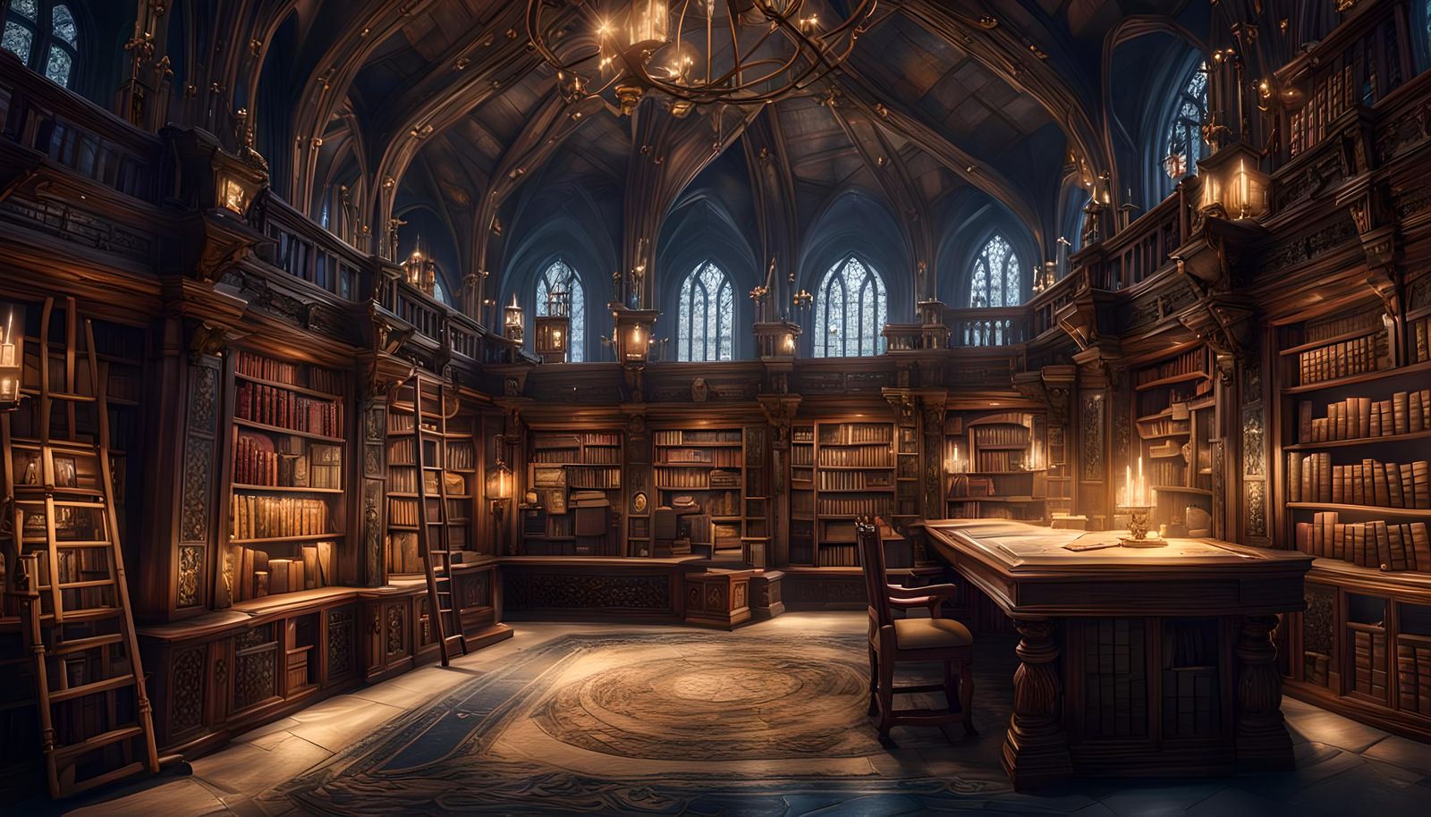 The hidden library X - AI Generated Artwork - NightCafe Creator