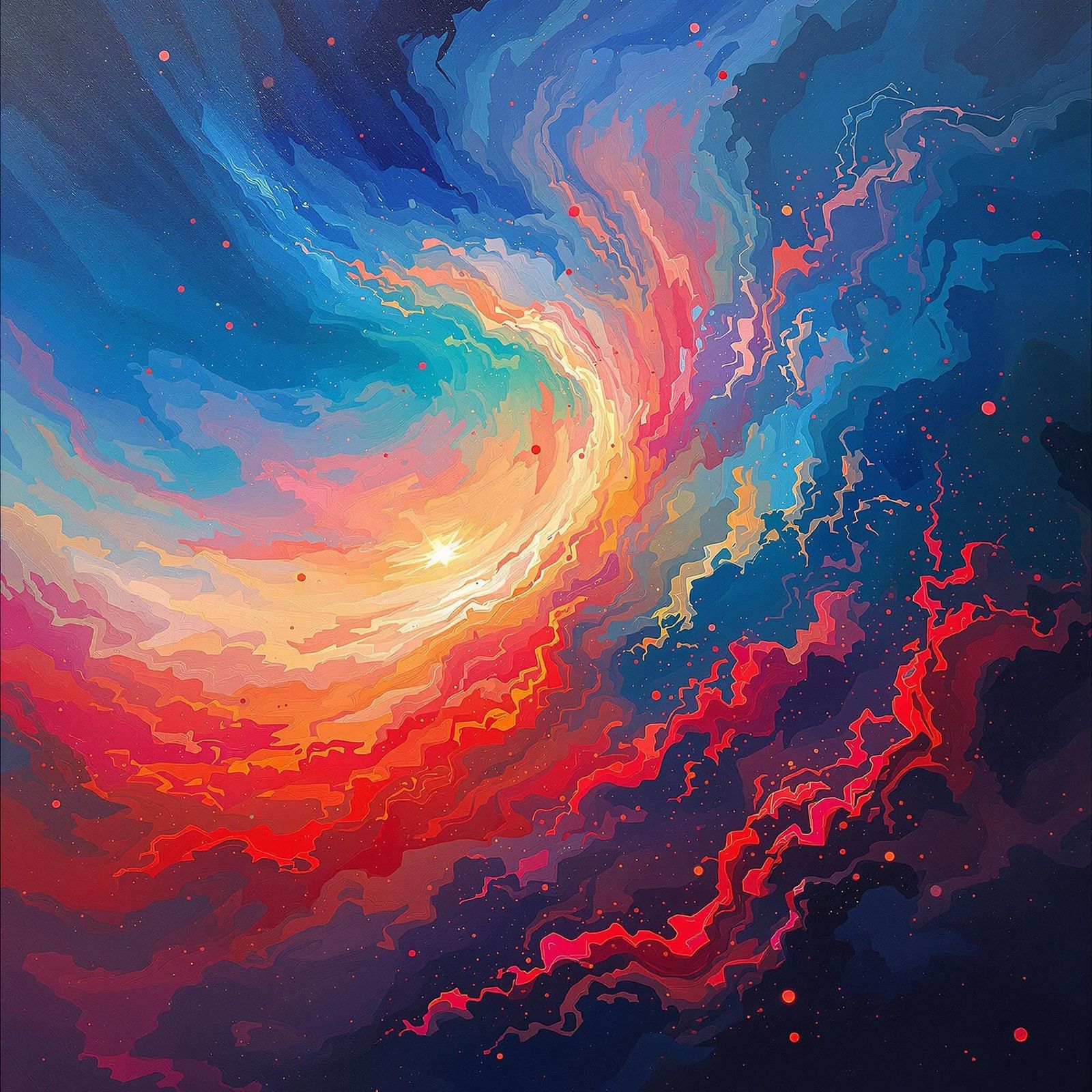 Color in sky, Prussian blue Scarlet fleece changes hue Crimson ball ...