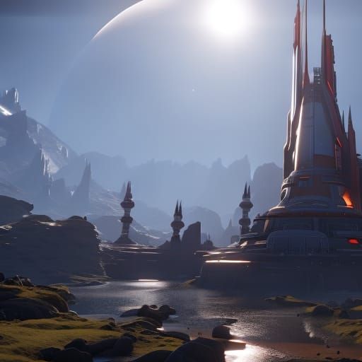 planetary base (C) - AI Generated Artwork - NightCafe Creator