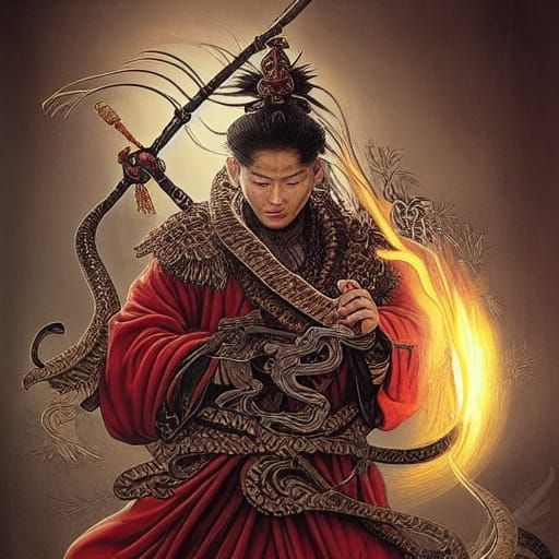 Chinese Zodiac: Snake (11 of 24) - AI Generated Artwork - NightCafe Creator