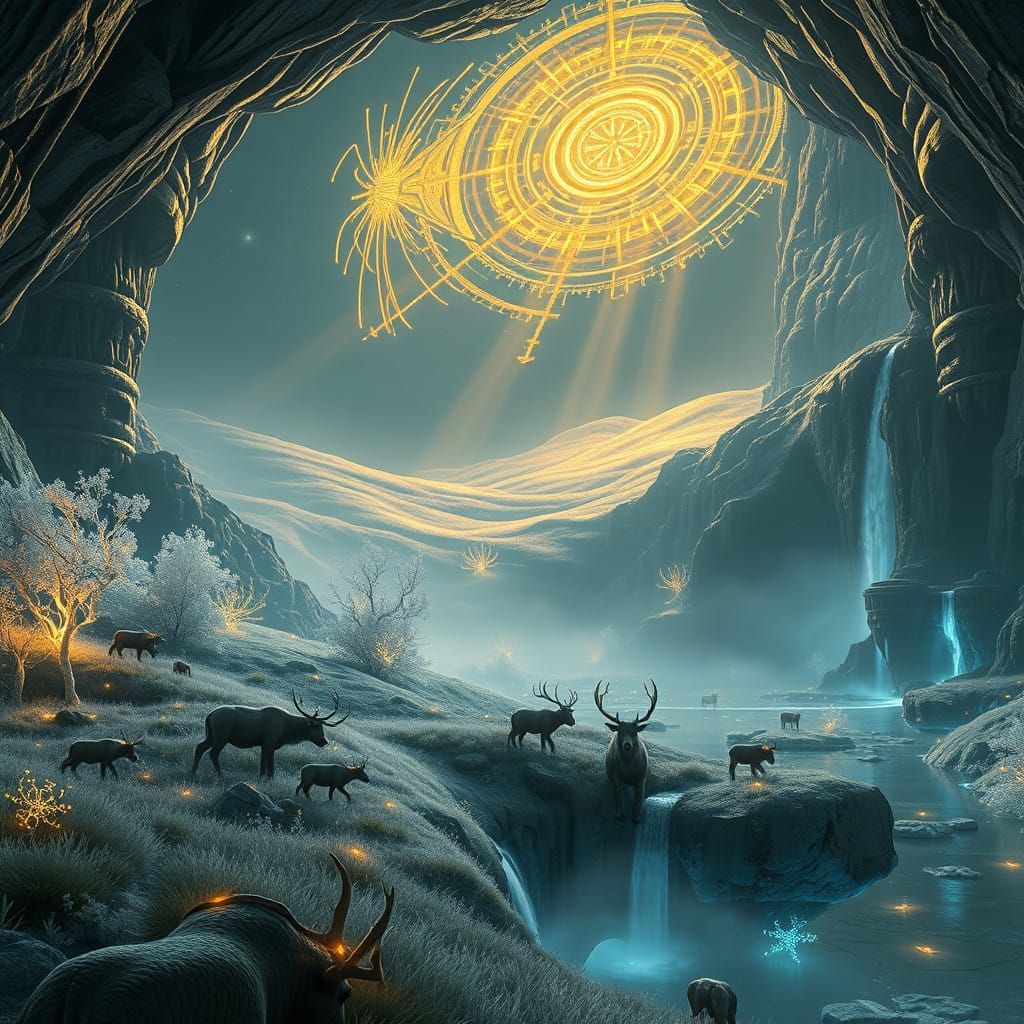 Ethereal Caverns as Elder Scrolls Art - AI Art