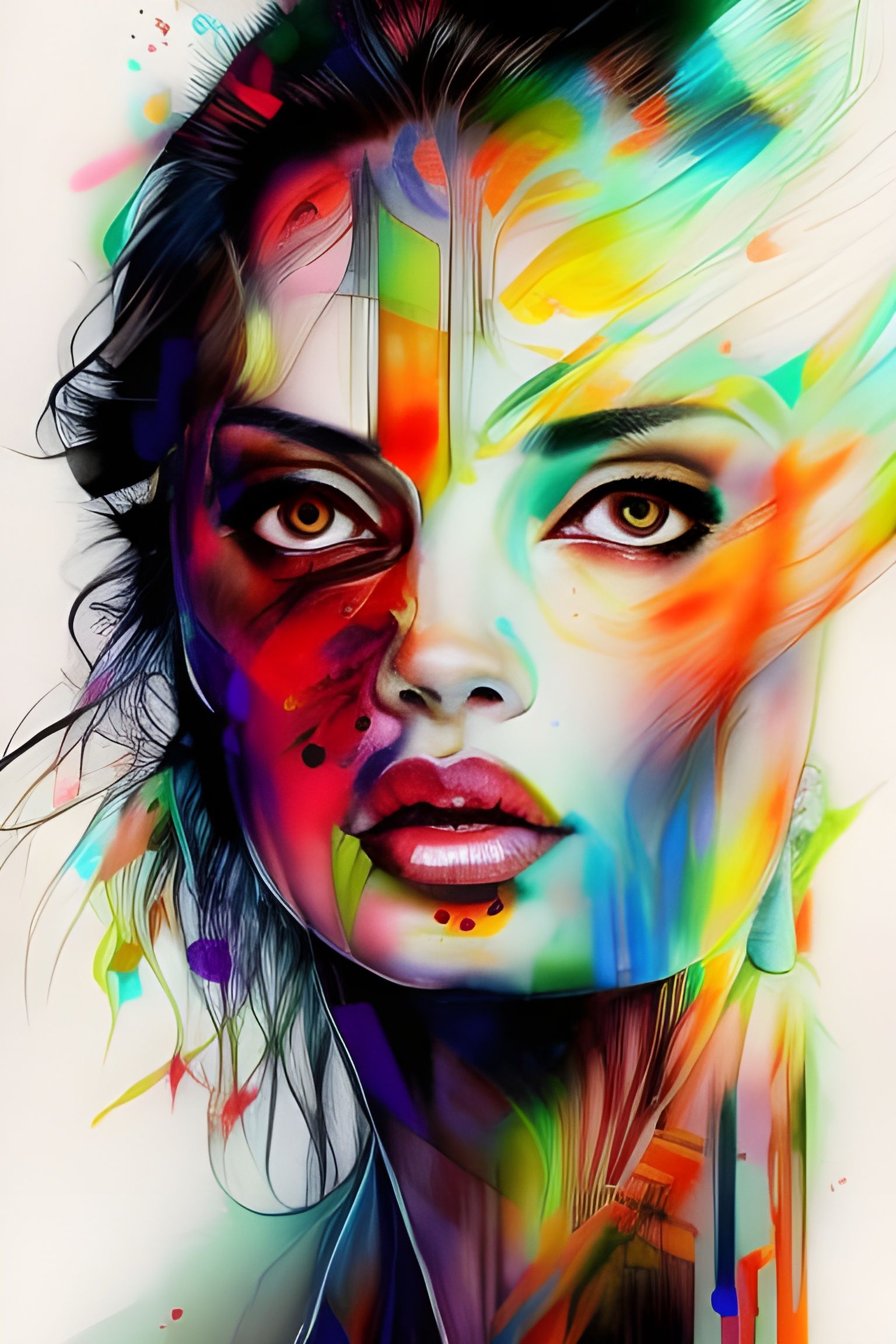 Colorful Face - AI Generated Artwork - NightCafe Creator