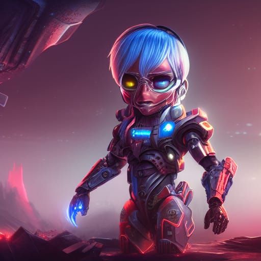 chibi cyborg - AI Generated Artwork - NightCafe Creator