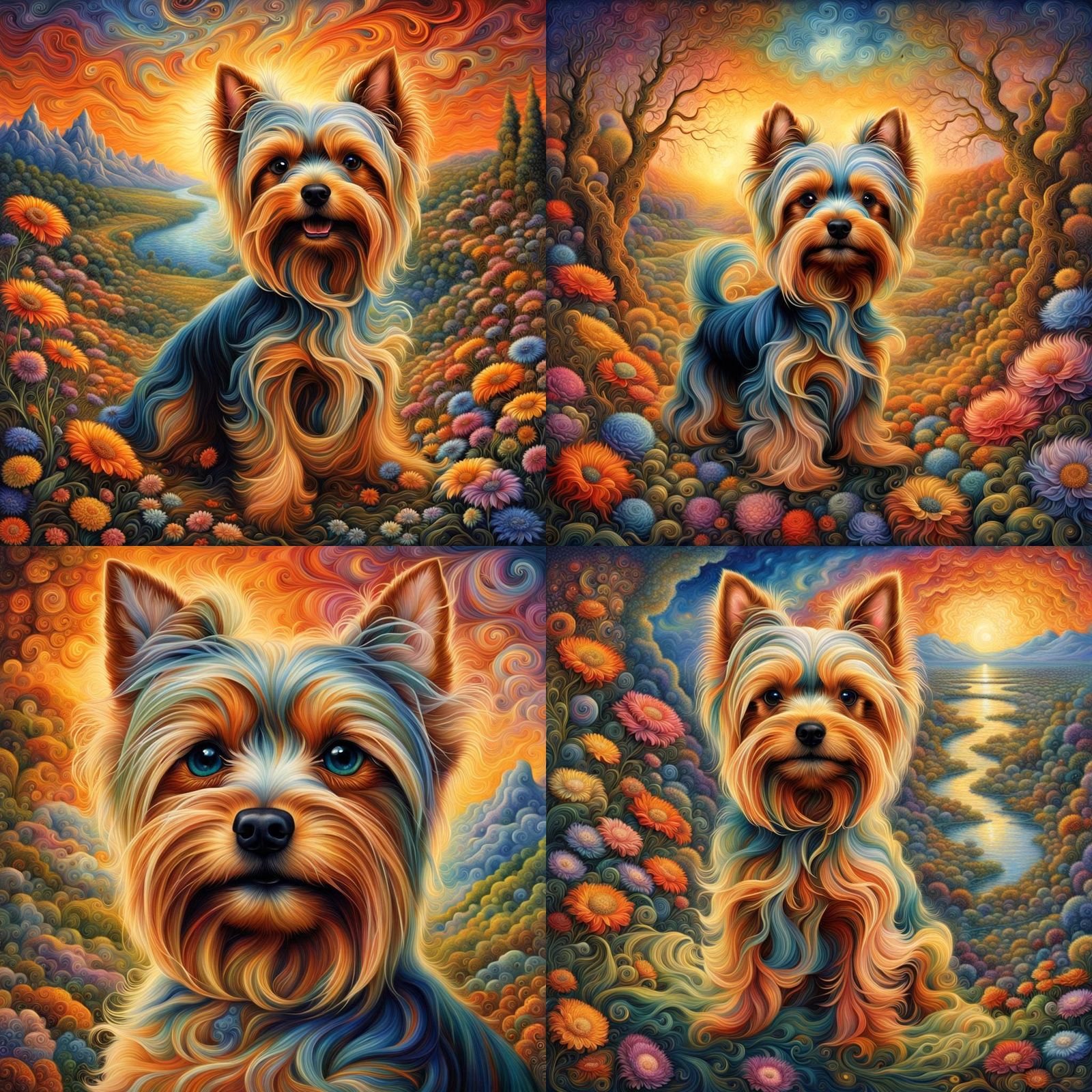 Fractal Yorkie 2 - AI Generated Artwork - NightCafe Creator