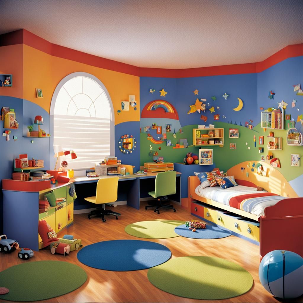 kids bedroom from 2004 - AI Generated Artwork - NightCafe Creator
