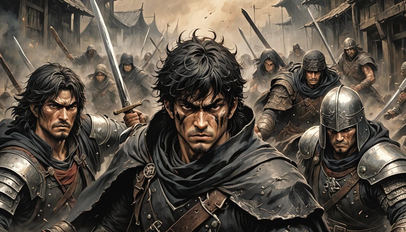 Pwyll and Drudwas invading Ystrad Tywi for their elder brother Aergol ...