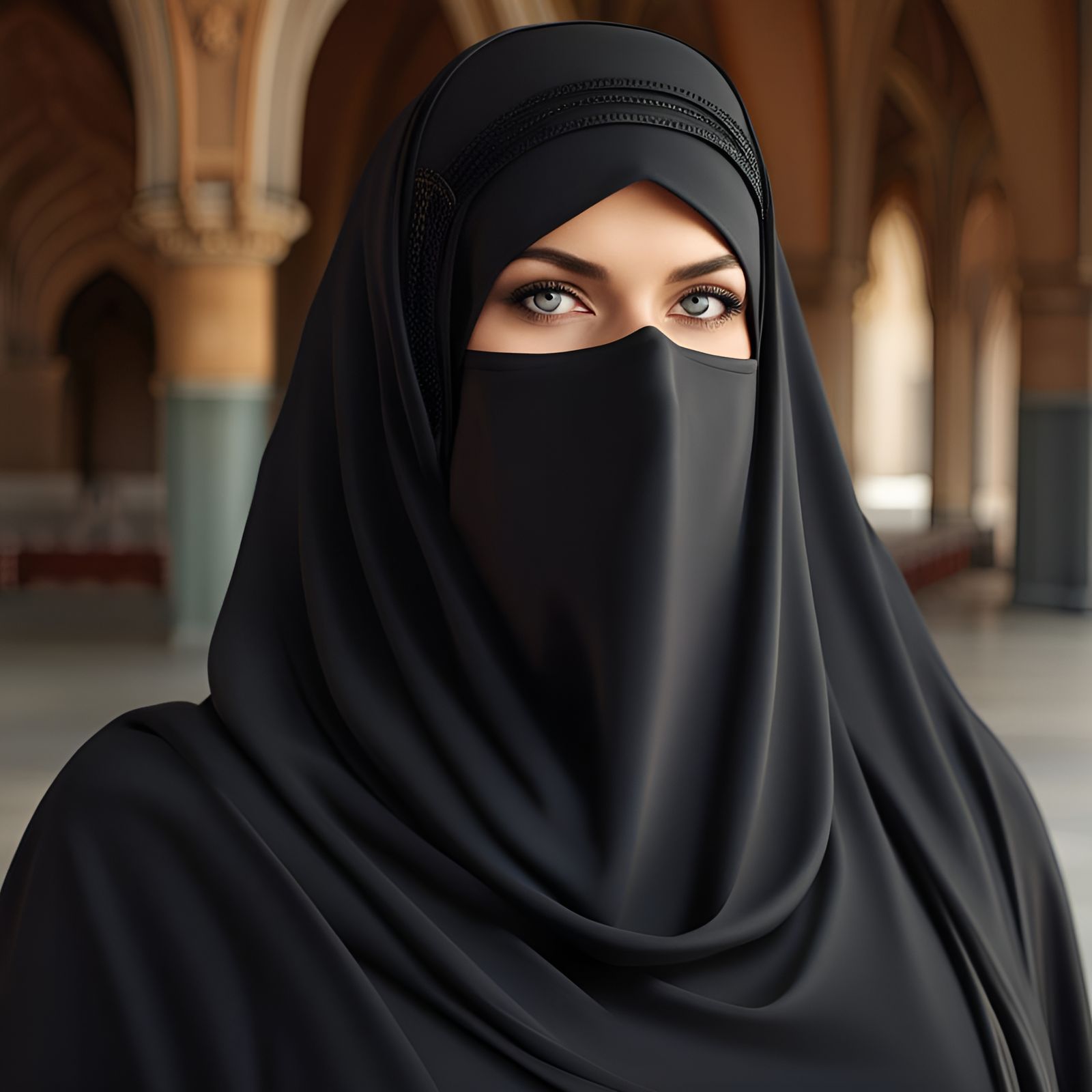 Beautiful Veiled One - AI Generated Artwork - NightCafe Creator