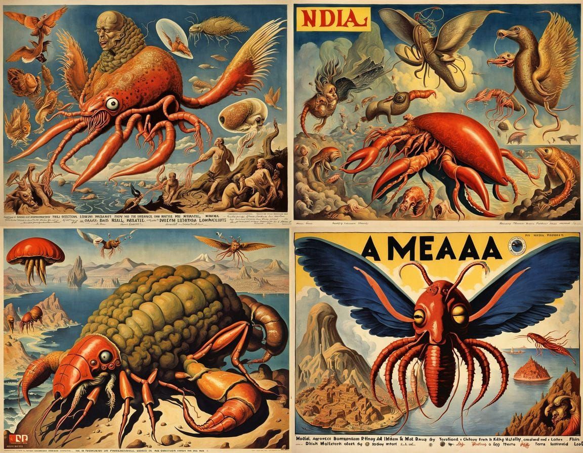 Surreal Indian Travel Poster in a Grotesque Aesthe... - AI Art