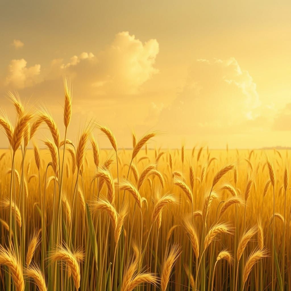 A field of golden wheat - Tall Wheat Field in a Dreamy Lands...