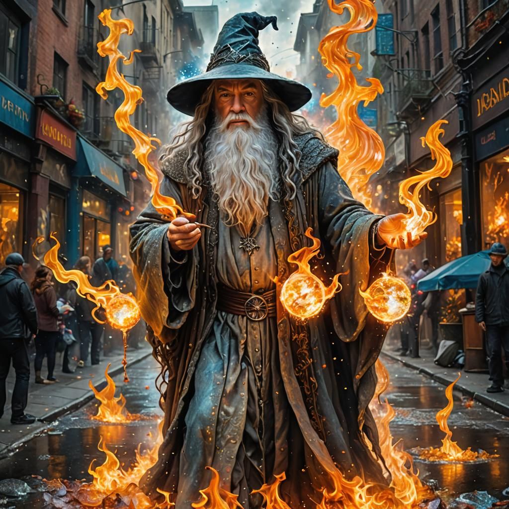 wizard balls of fire - AI Generated Artwork - NightCafe Creator