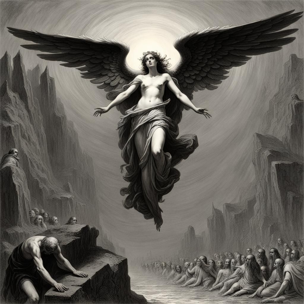 Angel Descend - AI Generated Artwork - NightCafe Creator