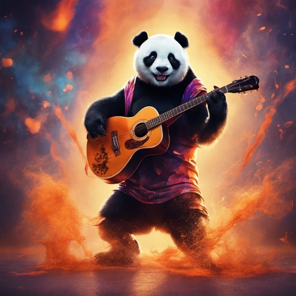 the Rocker Panda - AI Generated Artwork - NightCafe Creator