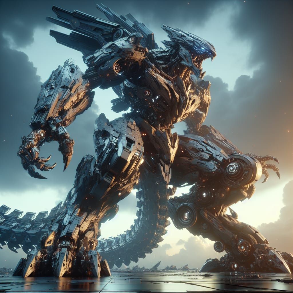 Kaiju mecha - AI Generated Artwork - NightCafe Creator