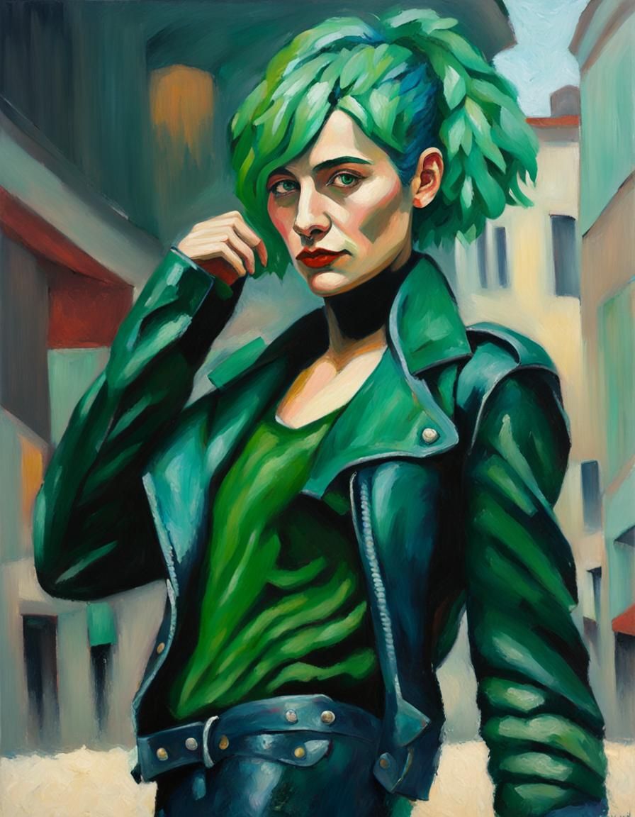 Green Punk - AI Generated Artwork - NightCafe Creator