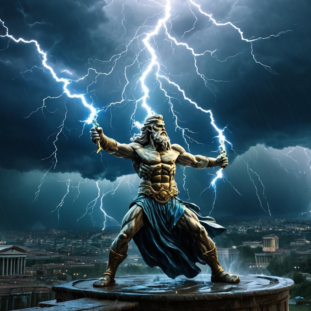 Angry Zeus - AI Generated Artwork - NightCafe Creator