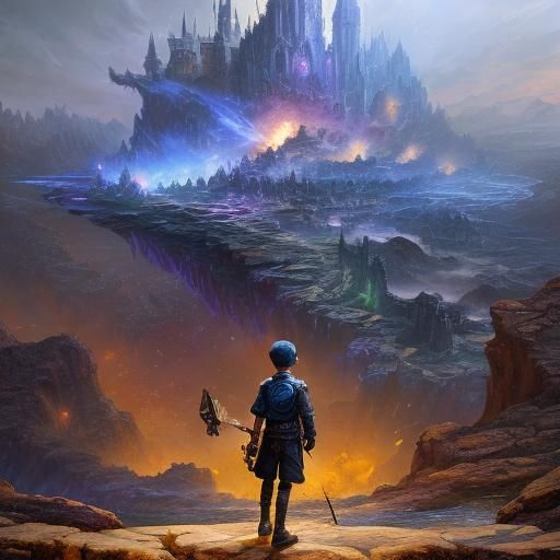 Boy in a imaginary world 1 - AI Generated Artwork - NightCafe Creator