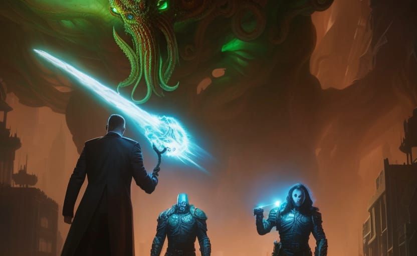 Dr BrainBlast challenges Cthulhu In the City of R'lyeh, deceased ...