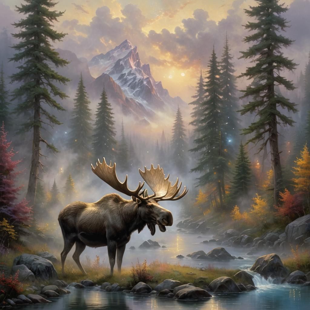 The moose - AI Generated Artwork - NightCafe Creator