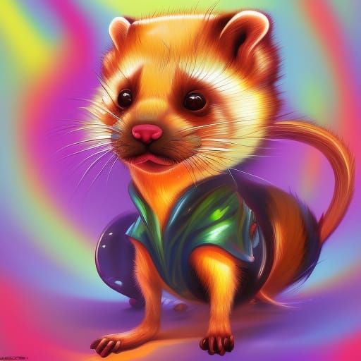 Hipnotic ferret concept art - AI Generated Artwork - NightCafe Creator