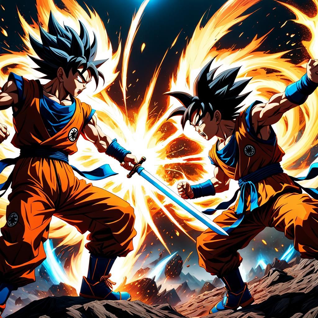 Blades Clash: The Multiversal Showdown - AI Generated Artwork ...