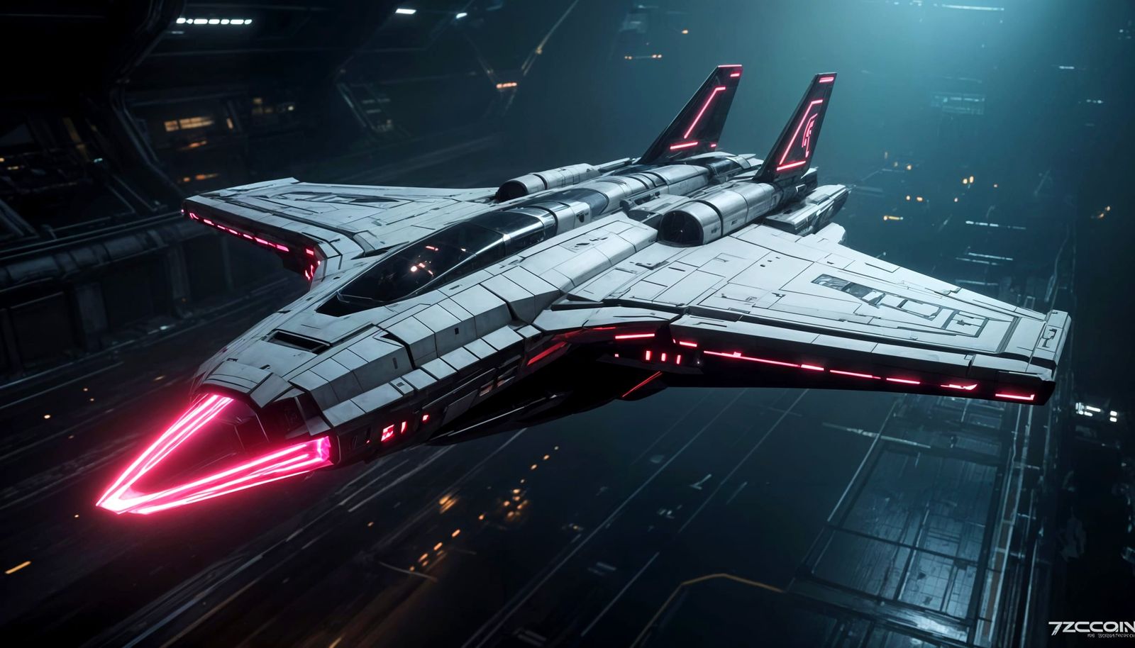 The White Falcon - Cyberpunk Spacecraft Reveal: The White Fa...