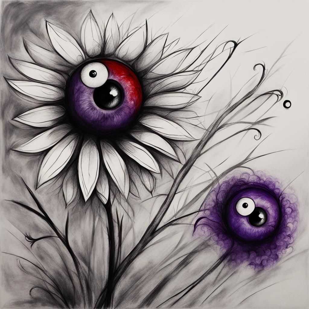 Scary flowers, open prompt - AI Generated Artwork - NightCafe Creator