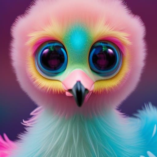 Flamingo Chicklet 🦩 - AI Generated Artwork - NightCafe Creator