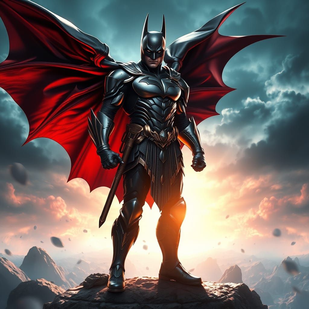 Roman Soldier Batman in action - Epic Batman in Ancient Armo...