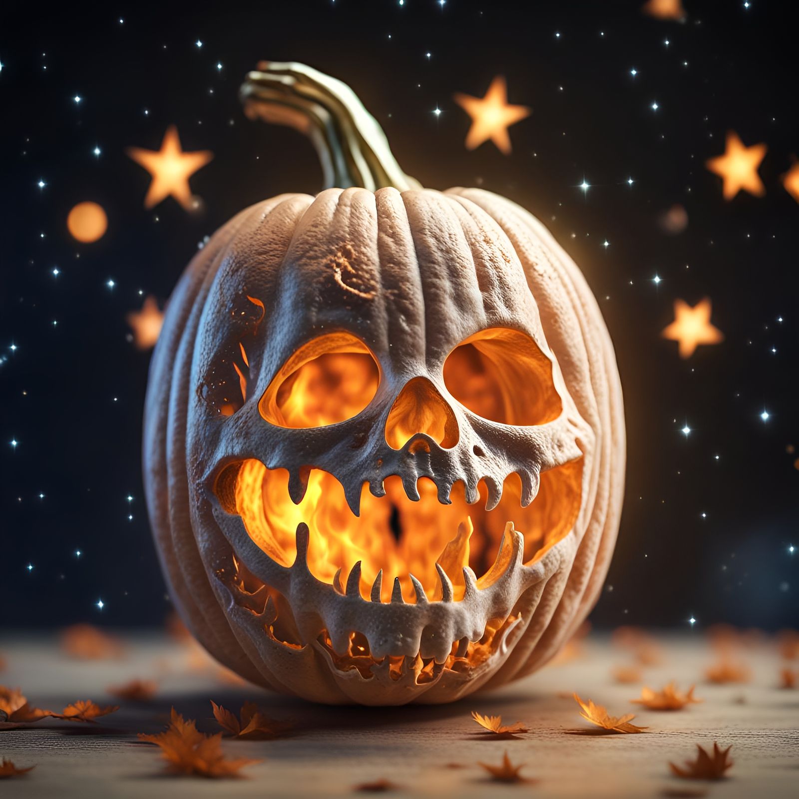 Pumpkin Headed Skeleton - AI Generated Artwork - NightCafe Creator