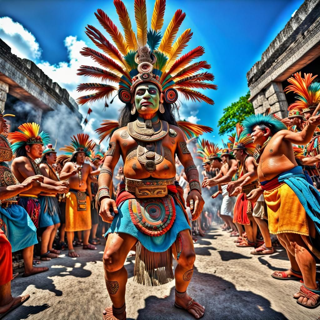 Mayan festival - AI Generated Artwork - NightCafe Creator