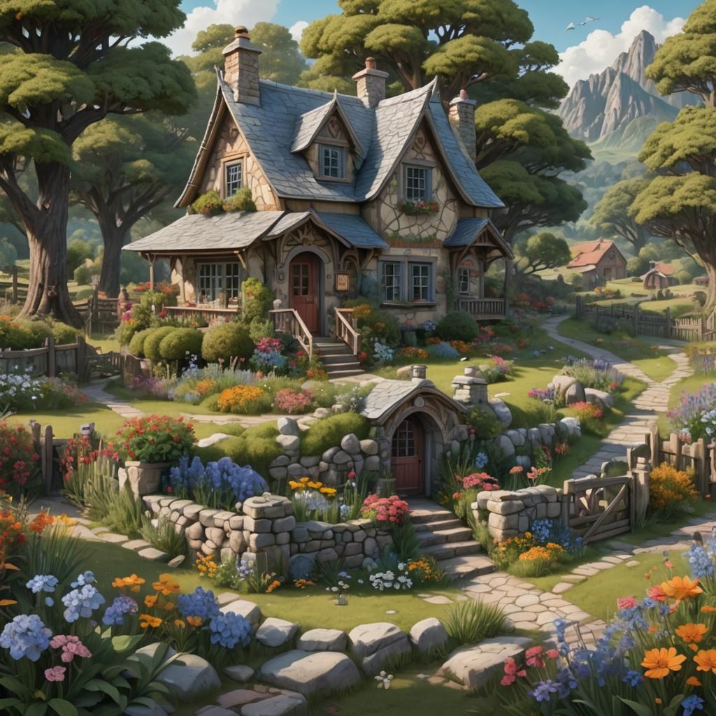 Cottage - AI Generated Artwork - NightCafe Creator